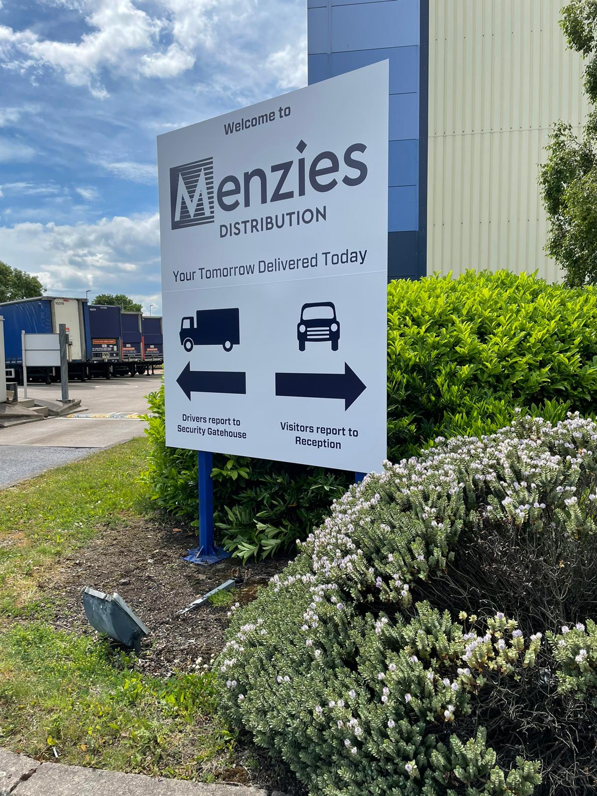 Menzies Distribution Rebrand - Sapphire Signs